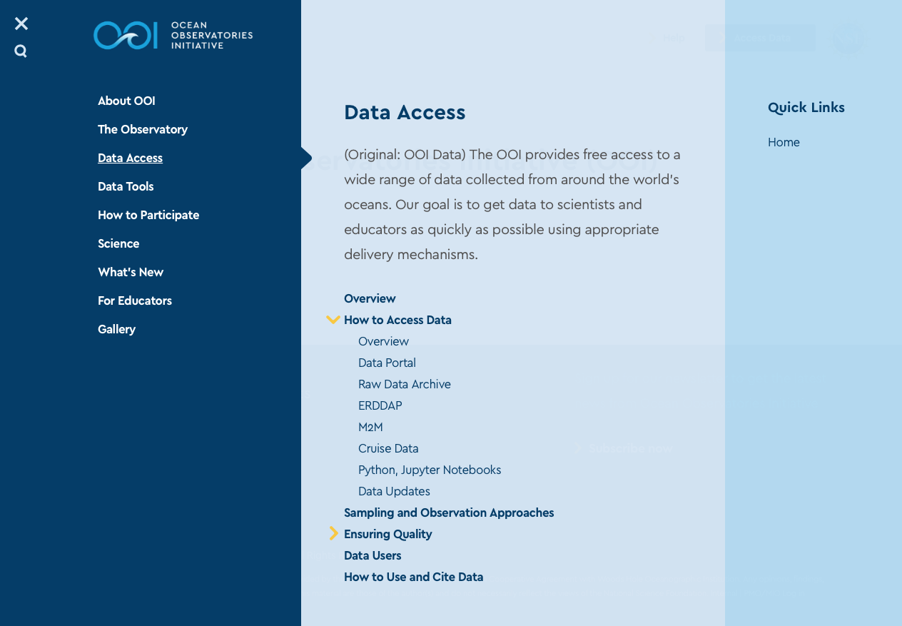 Changes Affecting Data - Ocean Observatories Initiative