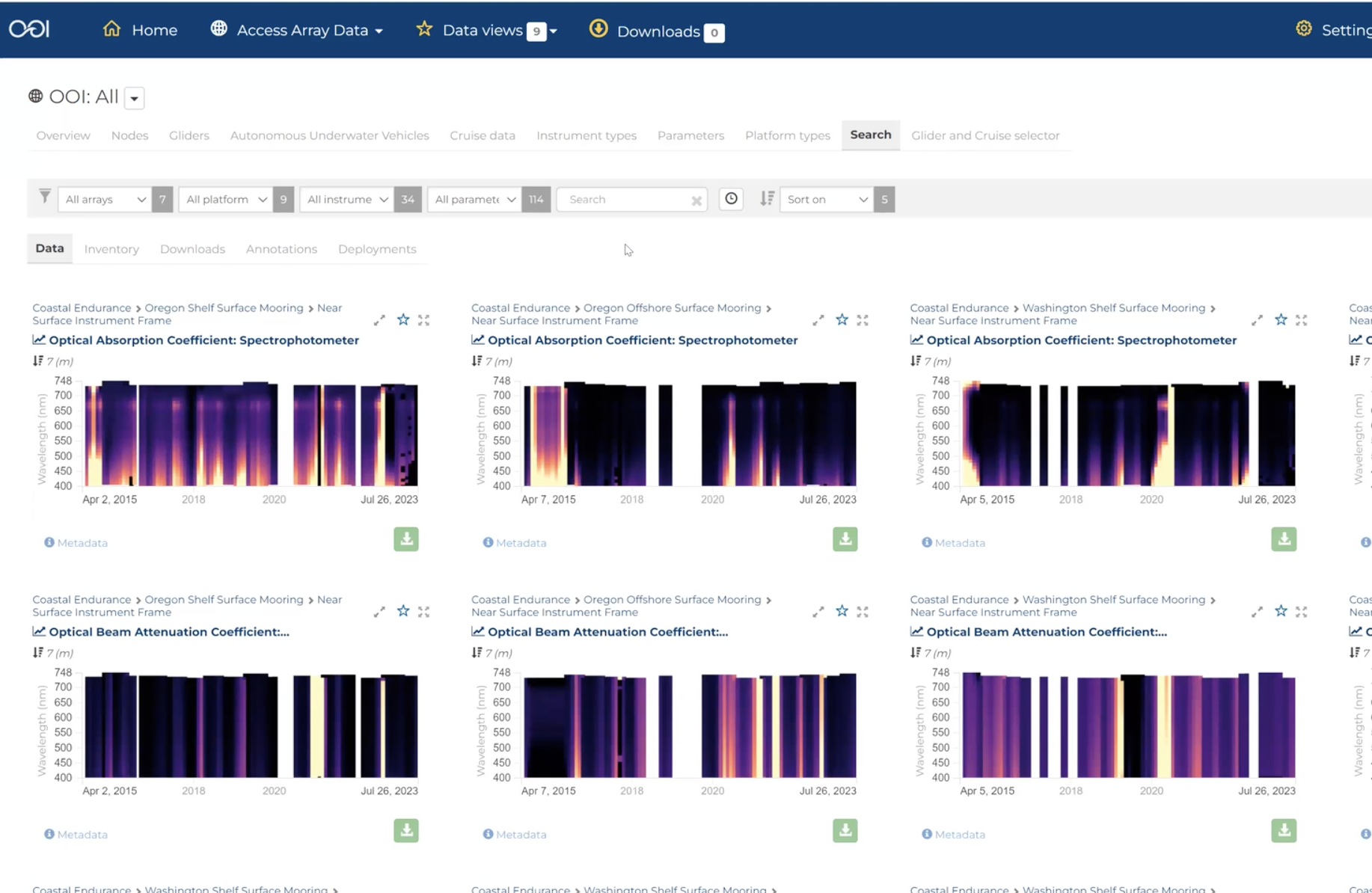 New Features of Data Explorer Demo - Ocean Observatories Initiative